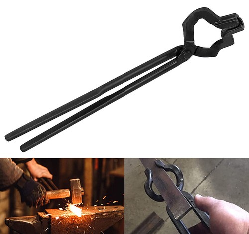 16inch Blacksmithing Z Type Tongs with V-Bit Jaws For Blacksmith Knife ...