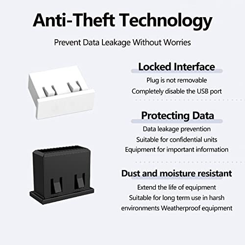 10Pcs USB A-Port Security BlockerNon-Removable USB Dust Plug USB-A ...