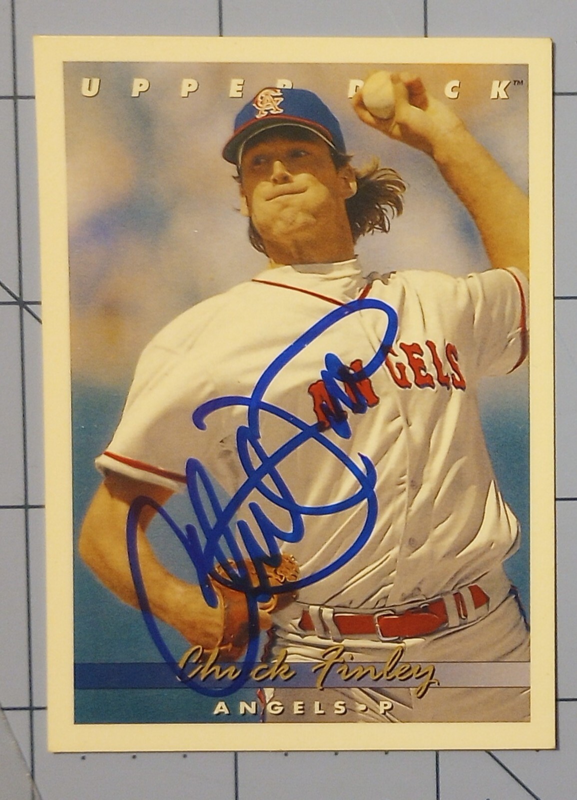 1993 Upper Deck #77 Chuck Finley (California Angels) autographed ...