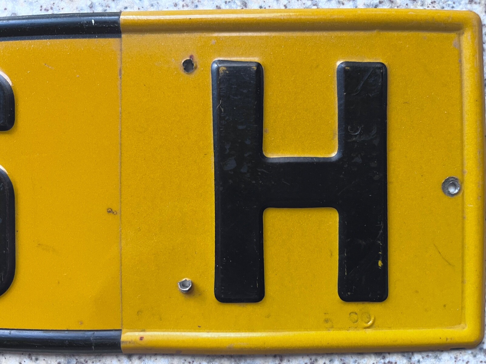 Guernsey UK Channel Island HIRE CAR Rear Number License Licence Plate ...