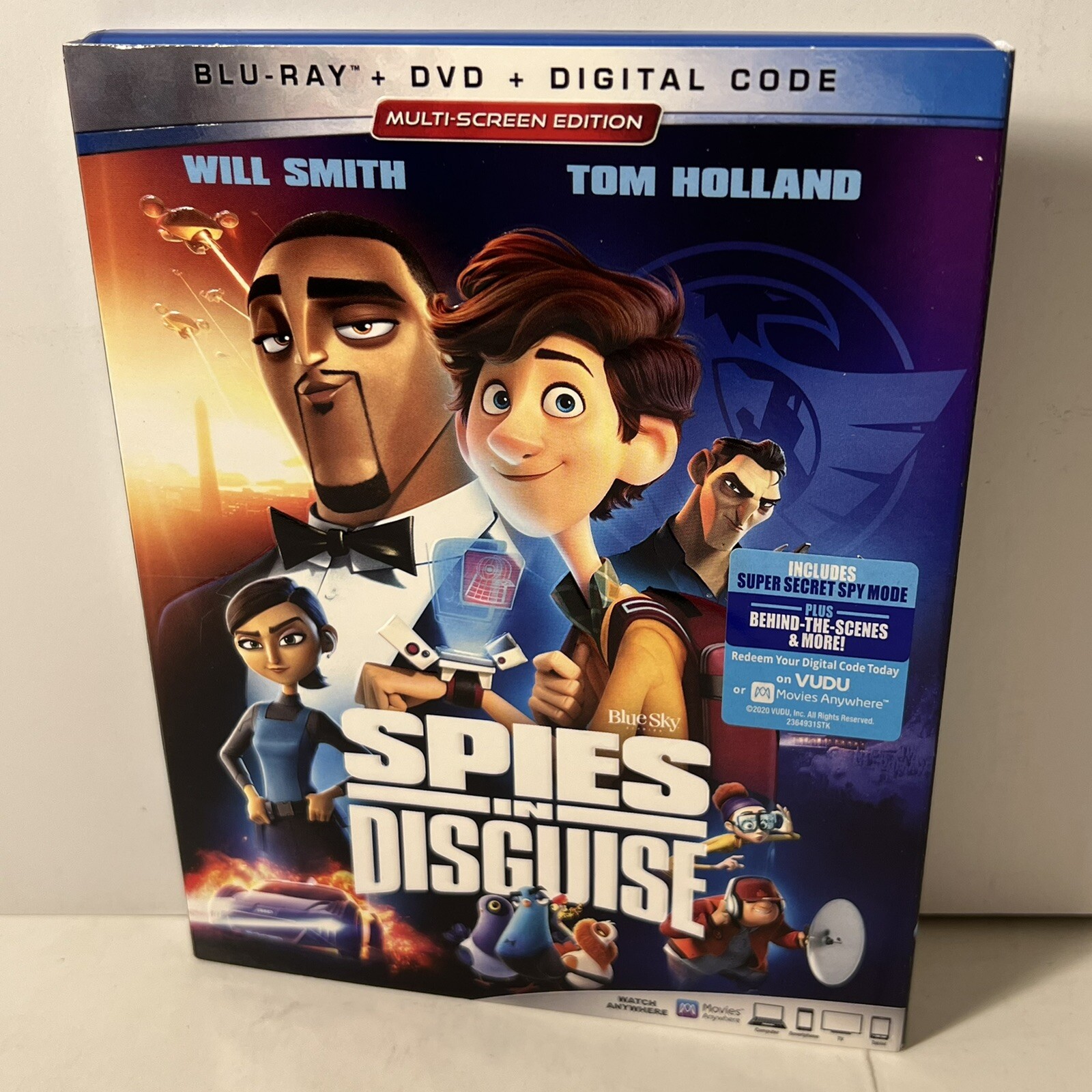 Spies in Disguise Blu-Ray/DVD W/Slipcover Will Smith Tom Holland Like ...