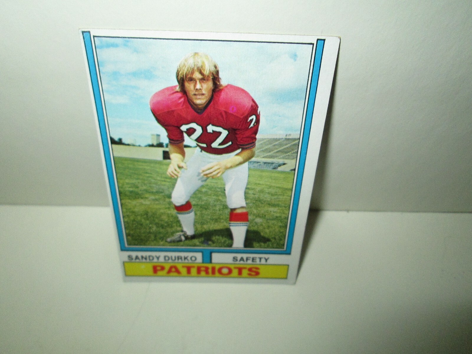 SANDY DURKO 1974 FOOTBALL CARD Topps #247 Vintage NEW ENGLAND PATRIOTS ...