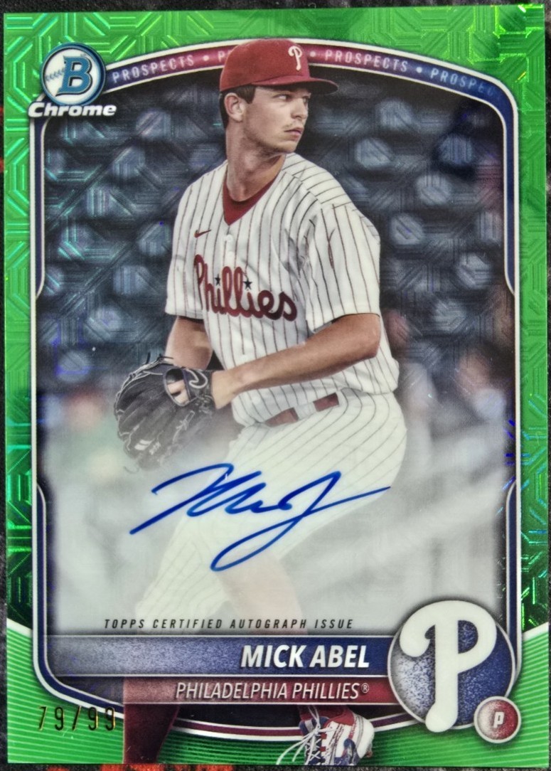 2025 Bowman - Chrome Prospect Mega Box Autographs Mick Abel #BMA-MA ...