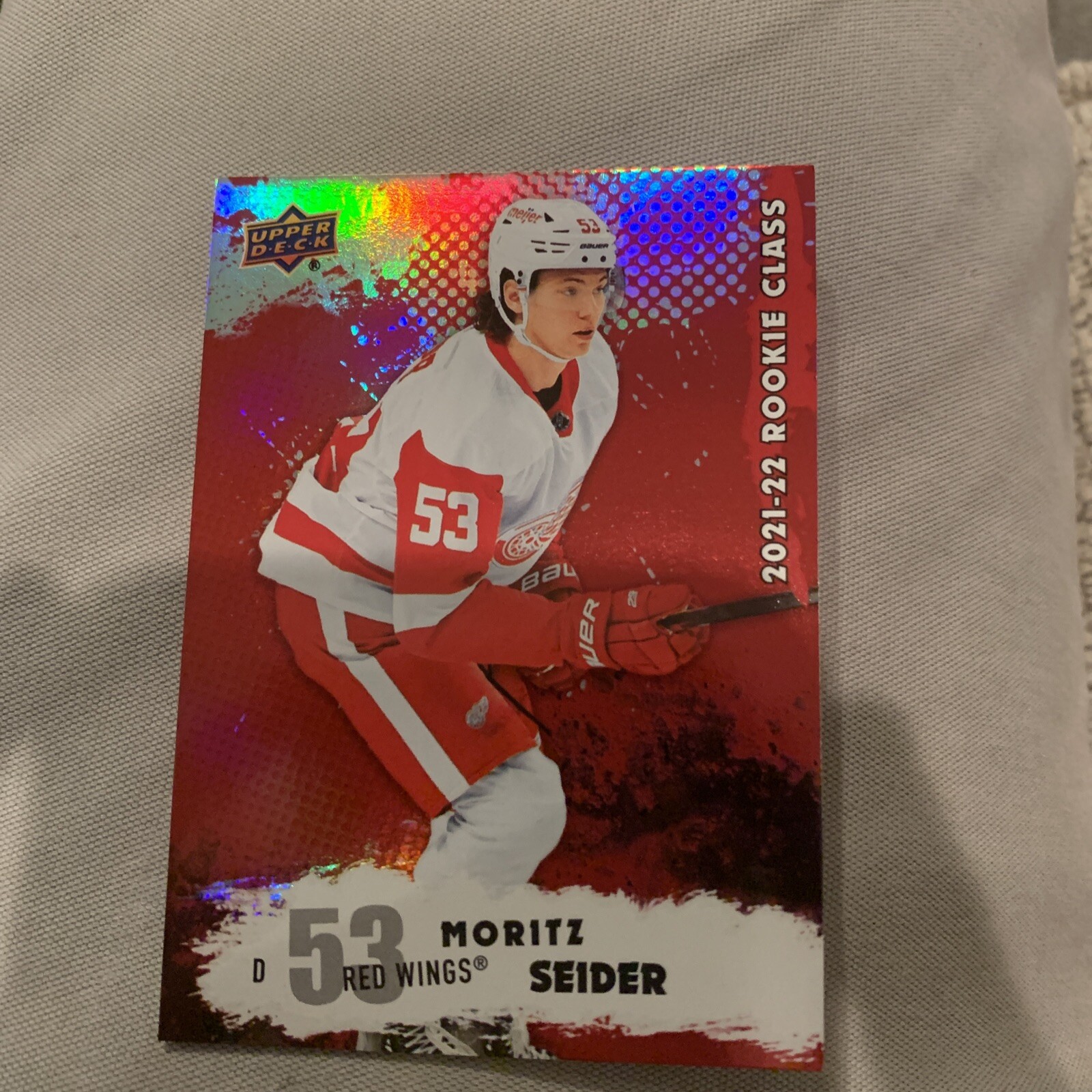 Moritz Seider Rookie Class RED PARALLEL 2021-22 Upper Deck #RC-16 | eBay