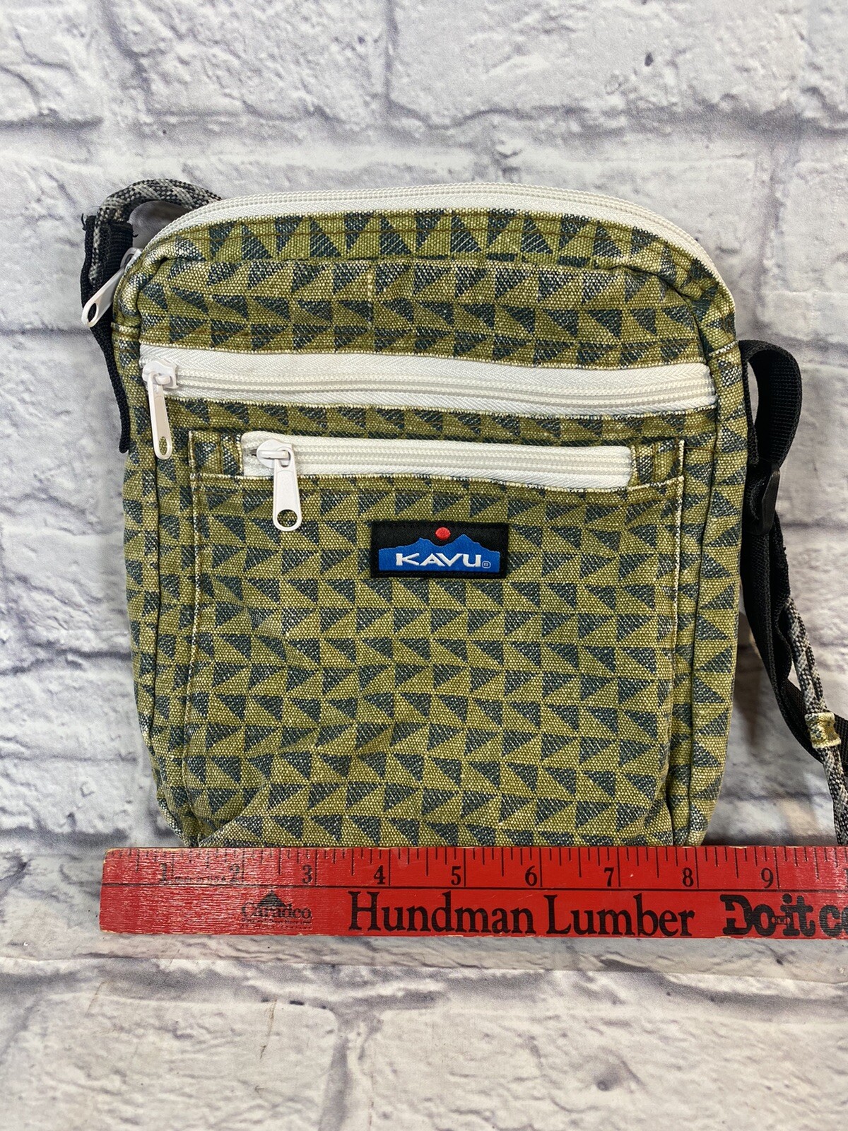 Kavu Canvas Small Crossbody Green Blue Adjustable Rop… - Gem