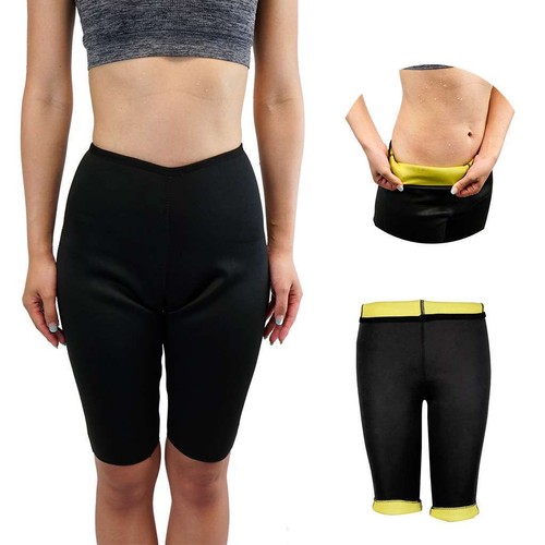 Women Neoprene Sweat Sauna Shorts Body Shaper Pants Weight Loss Waist ...