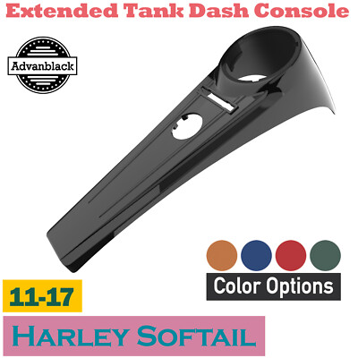 Advanblack Color Matched Extended Tank Dash Console Fits 11-17 Harley ...