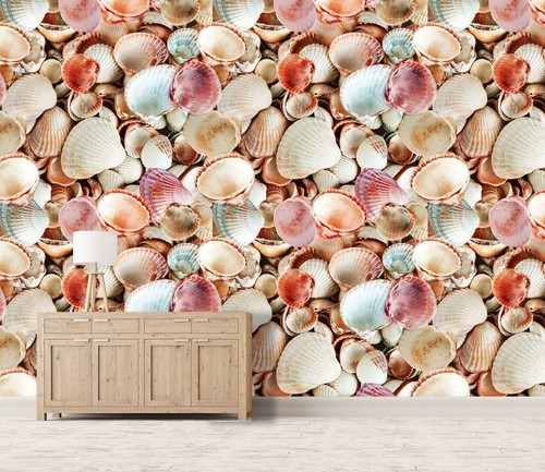 3D Beautiful Shells K5067 Wallpaper Mural Self-adhesive Removable ...