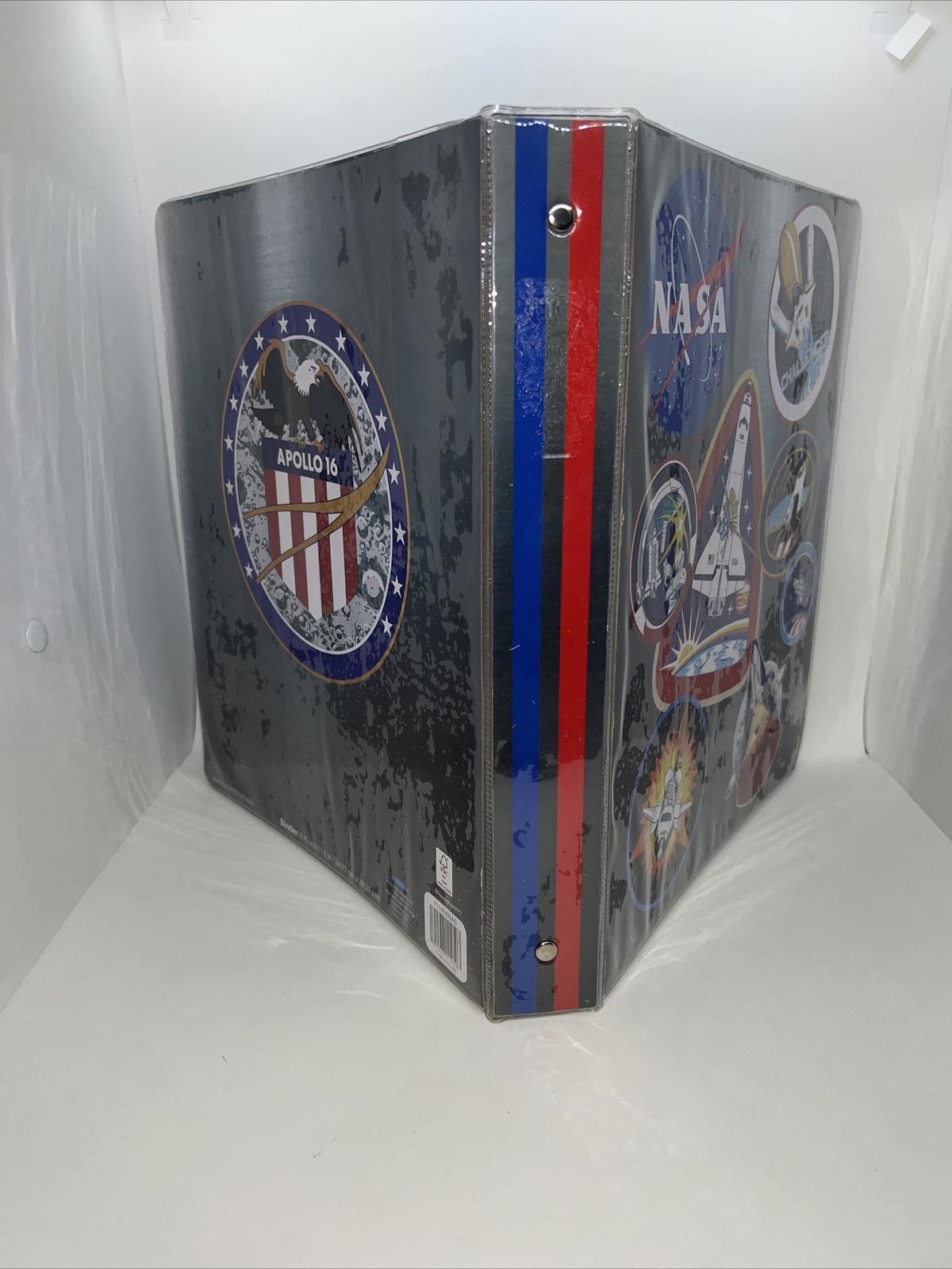 NASA 3 Ring Binder & Folder School Challenger Columbia Skylab 3 Apollo ...