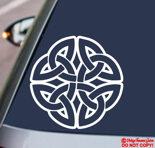 CELTIC KNOT Vinyl Decal Sticker Window Bumper IRISH LIFE DEATH REBIRTH ...