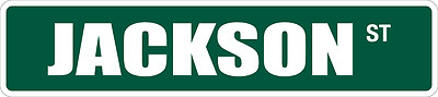 *Aluminum* Jackson 4" x 18" Metal Novelty Street Sign SS 1829 | eBay