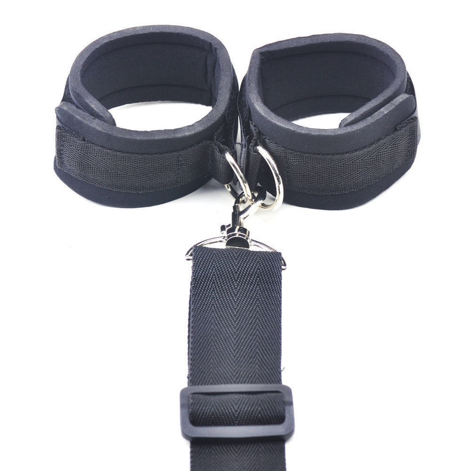 Unisex Neck Wrist Handcuff Bandage Restraint Open Mouth Gag Couple ...