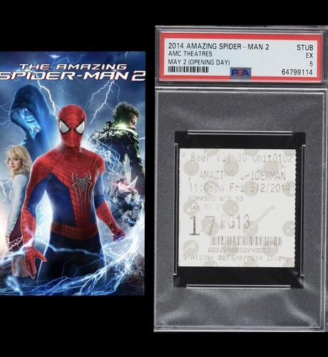 2014 Amazing Spider Man 2 Ticket Stub Movie PSA 5 Marvel Disney Andrew ...
