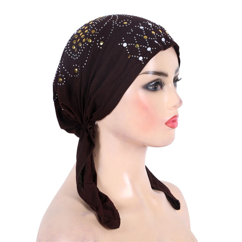 Muslim Women Hats Turban Bonnet Cancer Chemo Caps Indian Beanie Islamic ...