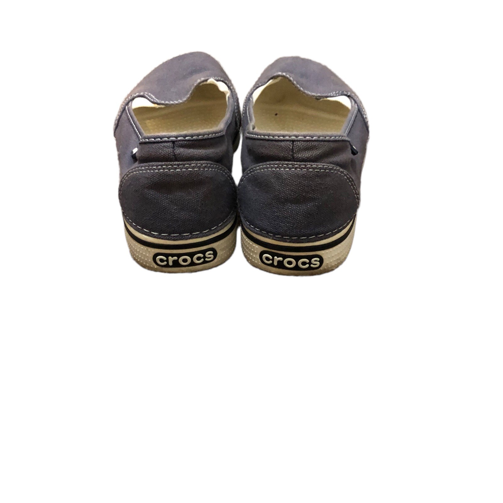 CROCS Walu Women's blue Canvas Slip On Boat Shoes Siz… - Gem