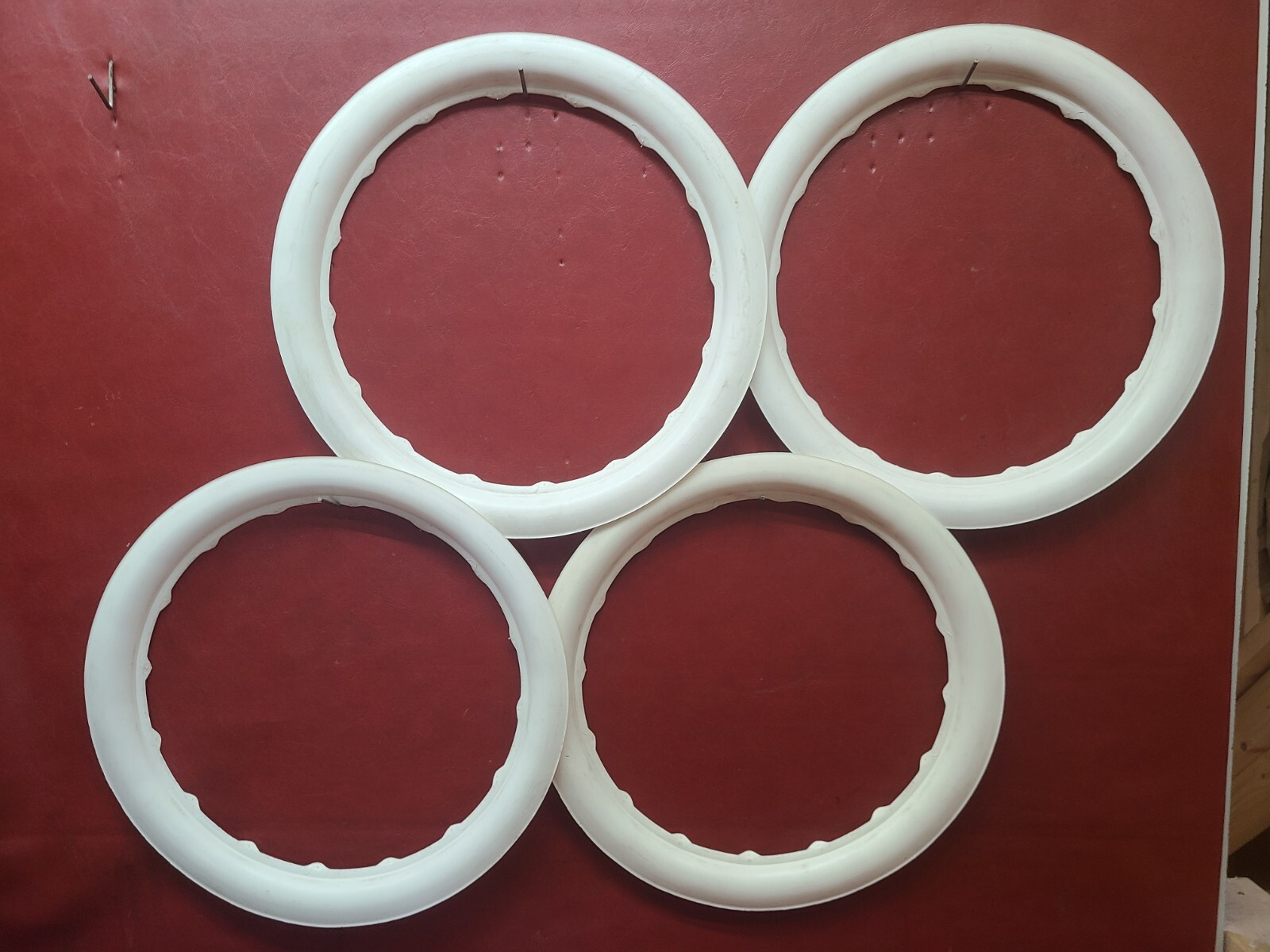 Vintage Lyon 14" Rim Wheel Whitewall Car Tire insert Trim Ring Set of ...