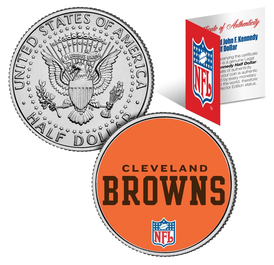 NFL TEAM LOGO JFK Half Dollar USA Football Coins OFFICIALLY LICENSED ...