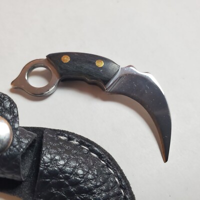 Mini Claw Knife Karambit Fixed Blade Hunting Survival Tactical Opener ...