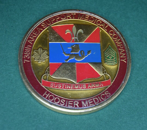 Rare Authentic US Army 738th Area Support Medical Company Challenge ...