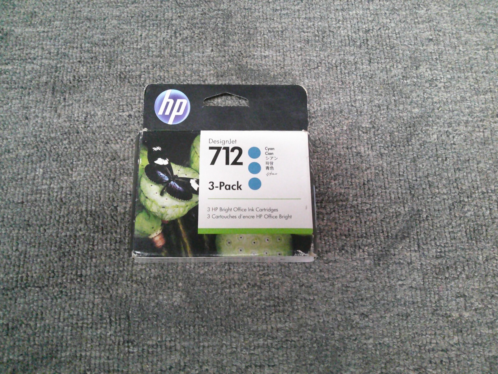 3ED77A Genuine HP 712 Cyan 3pk Ink Cartridges Designjet T210 T230 T250 ...