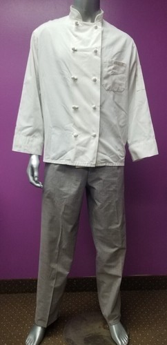 US Chef Coat Uniform Polycotton Long Sleeve Cook Jacket Restaurant ...