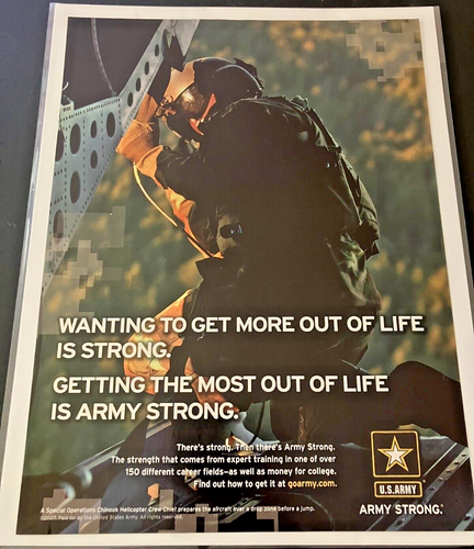 U.S. Army / Chinook Crew Chief - Vintage Recruiting Print Ad / Poster ...
