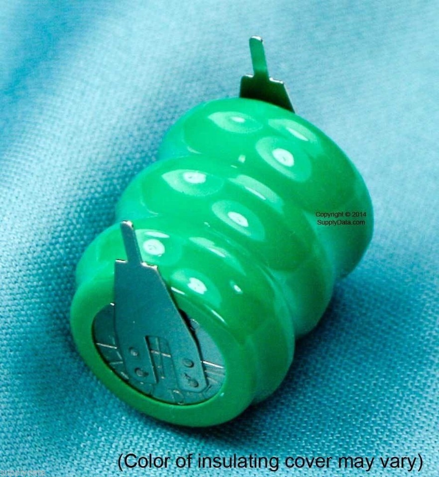 3.6v rechargeable CMOS battery 80mAh NiMH for vintage motherboards ...