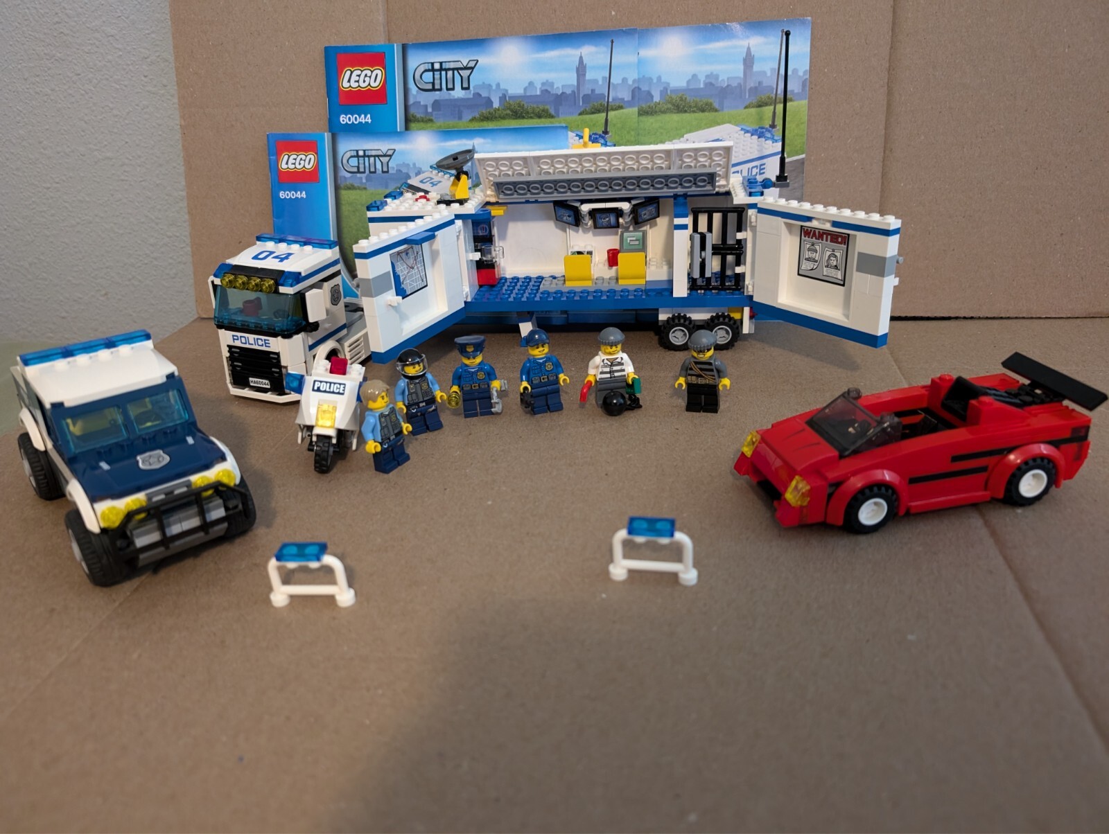 60044+60007-LEGO-City|Mobile Police Unit+High Speed Chase 99% Complete ...