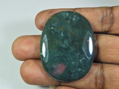 35X45X05MM Natural Bloodstone Healing Crystal Quartz Oval Cabochon ...