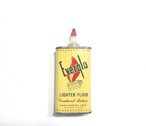 1950s-60s(4oz)Nice Rare Vintage Everglo Lighter Fluid Tin Can Handy ...