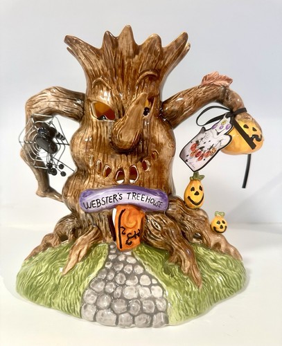 Blue Sky Clayworks unique WEBSTER’S TREEHOUSE Large Halloween Tea Light ...