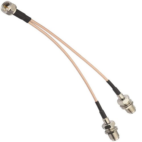 RG316 Splitter Coax Cable 3 Way F Male to 2 F Female Adapter15cm 50 Ohm ...