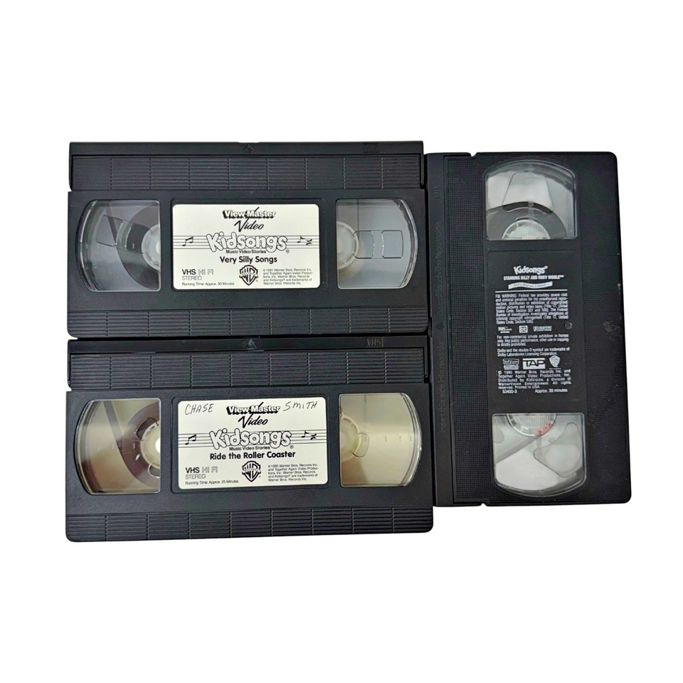 Kidsongs VHS Lot Let's Put On A Show, Very Silly Songs, Ride The Roller ...