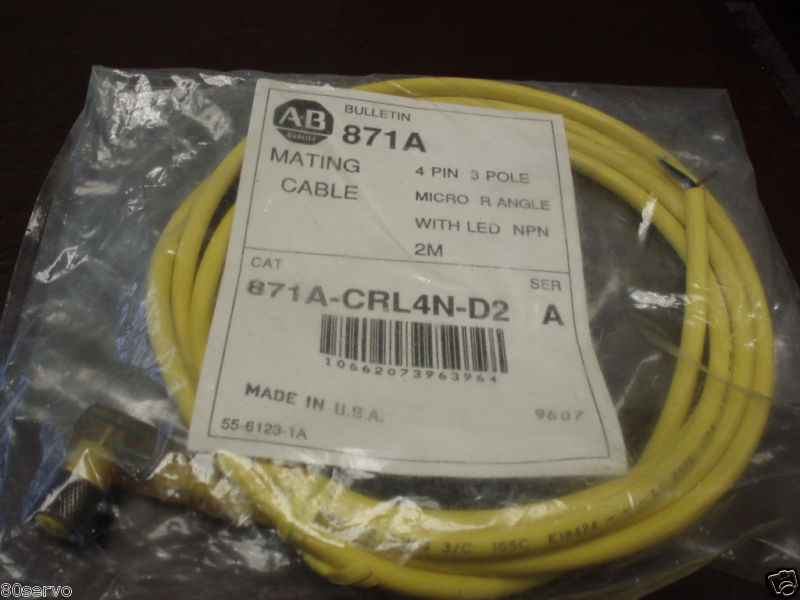 ALLEN BRADLEY 871A SENSOR CABLE 871A-CRL4N-D2 NEW | eBay