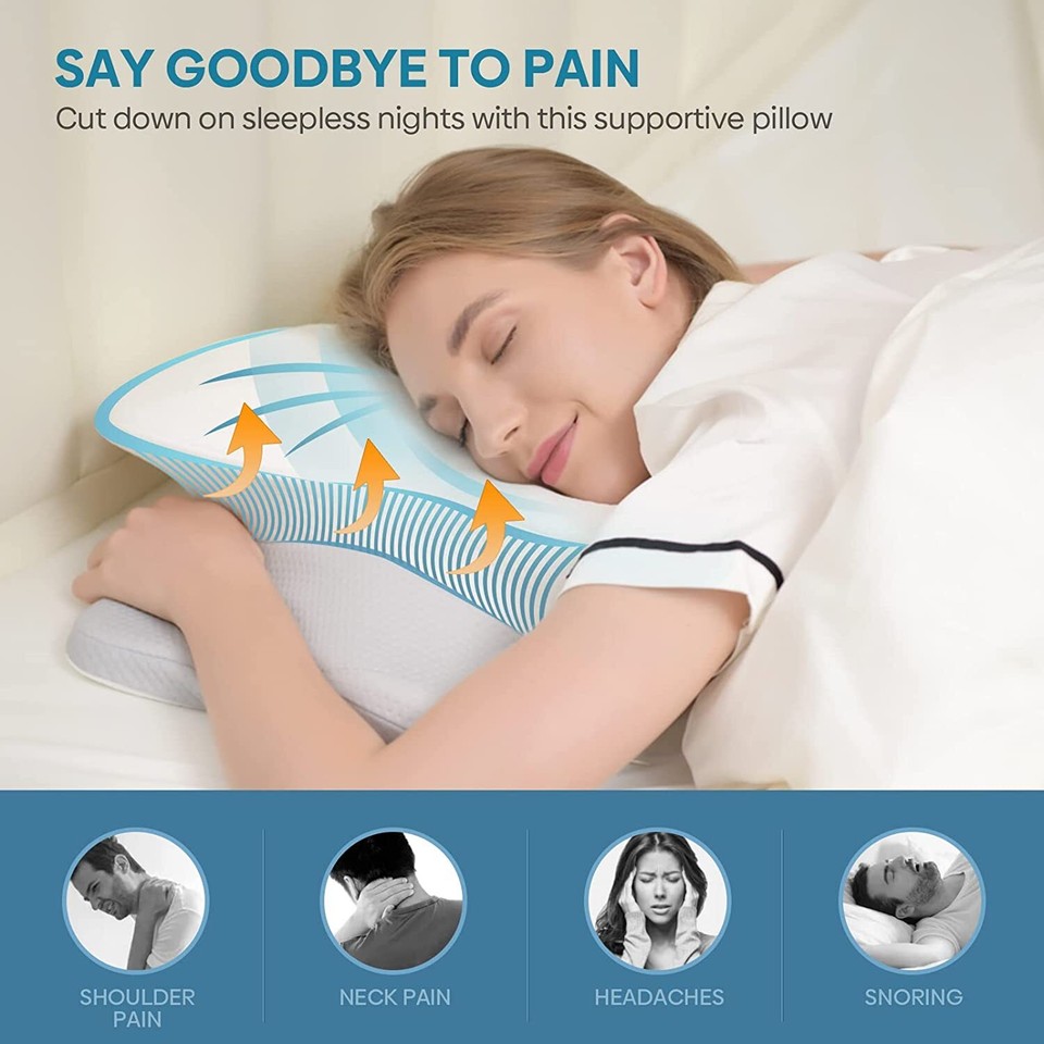 Neck Pillow For Relieving Neck And Shoulder Pain Ergonomically ...
