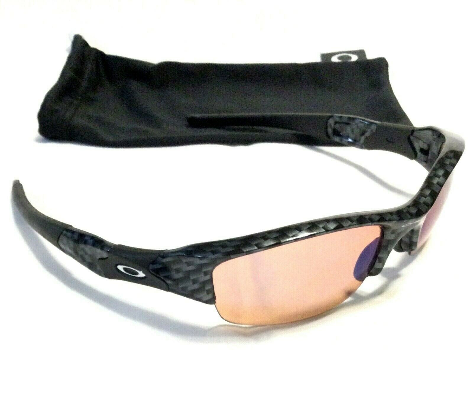RARE OAKLEY FLAK JACKET 1.0 SUNGLASSES Carbon Fiber F… - Gem