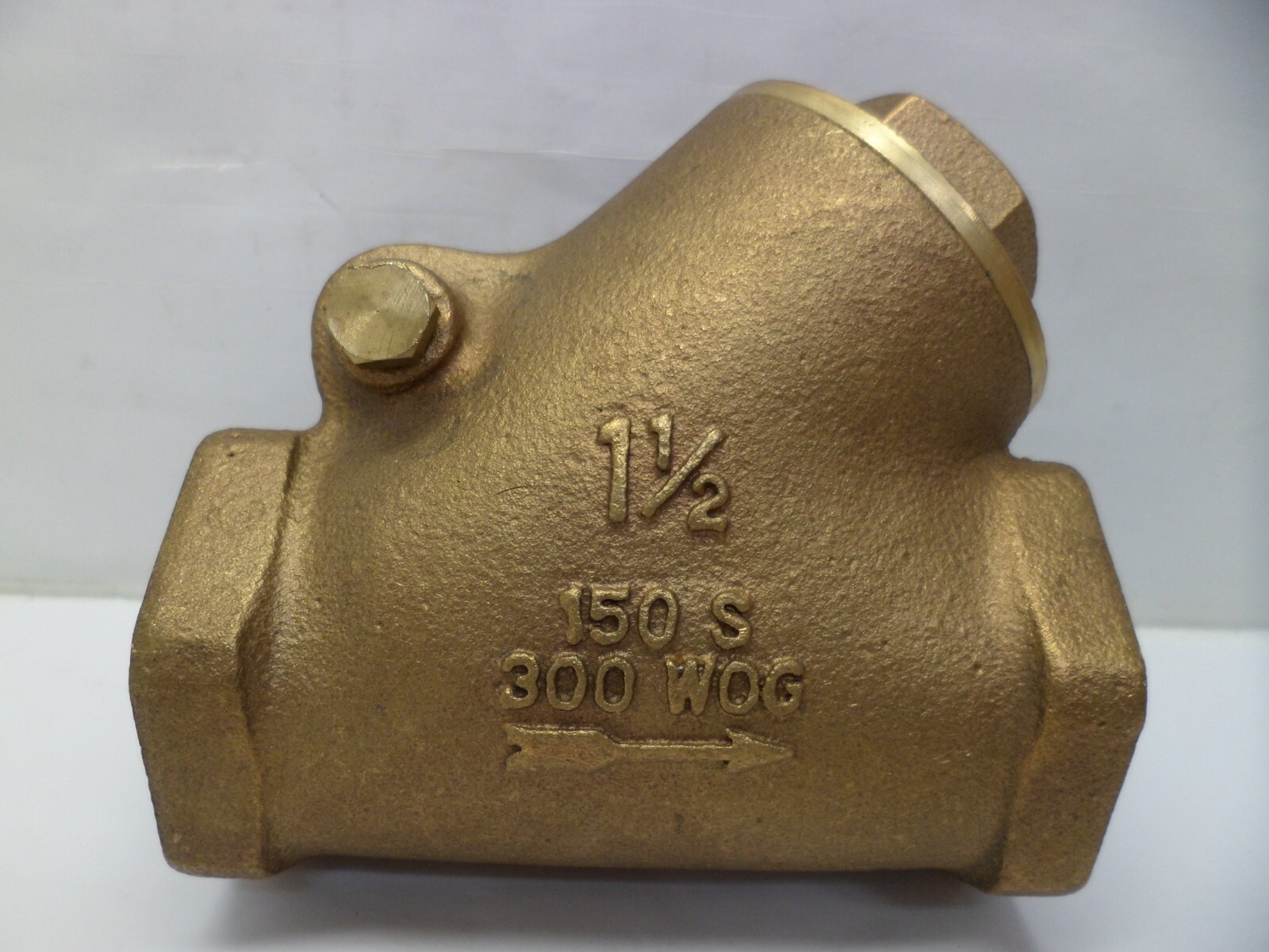 LEGEND 1-1/2" NPT BRASS WYE SWING GATE / CHECK VALVE 150 S 300 WOG N.O ...
