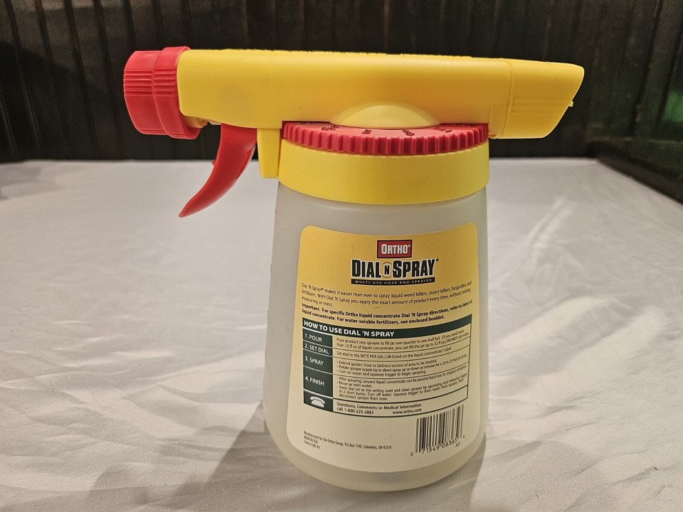 Vintage Ortho Dial N Spray Multi-Use Hose-End Plastic Garden Lawn ...