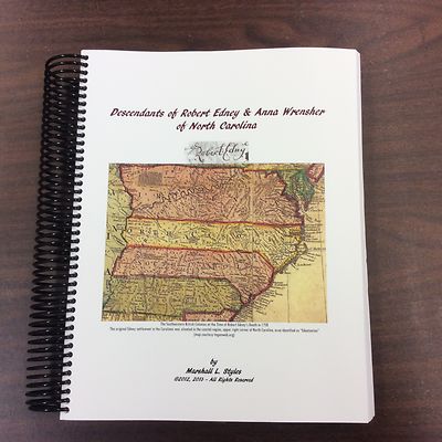 Descendants of Robert Edney & Anna Wrensher of NC, genealogy | eBay