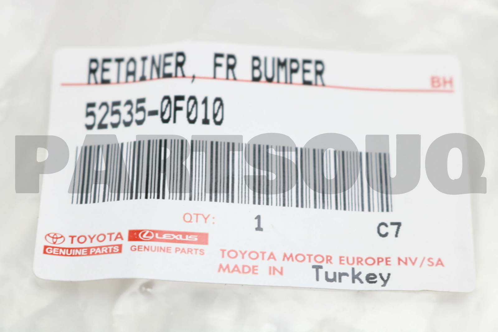 525350F010 Genuine Toyota RETAINER, FRONT BUMPER SIDE, RH 52535-0F010 ...