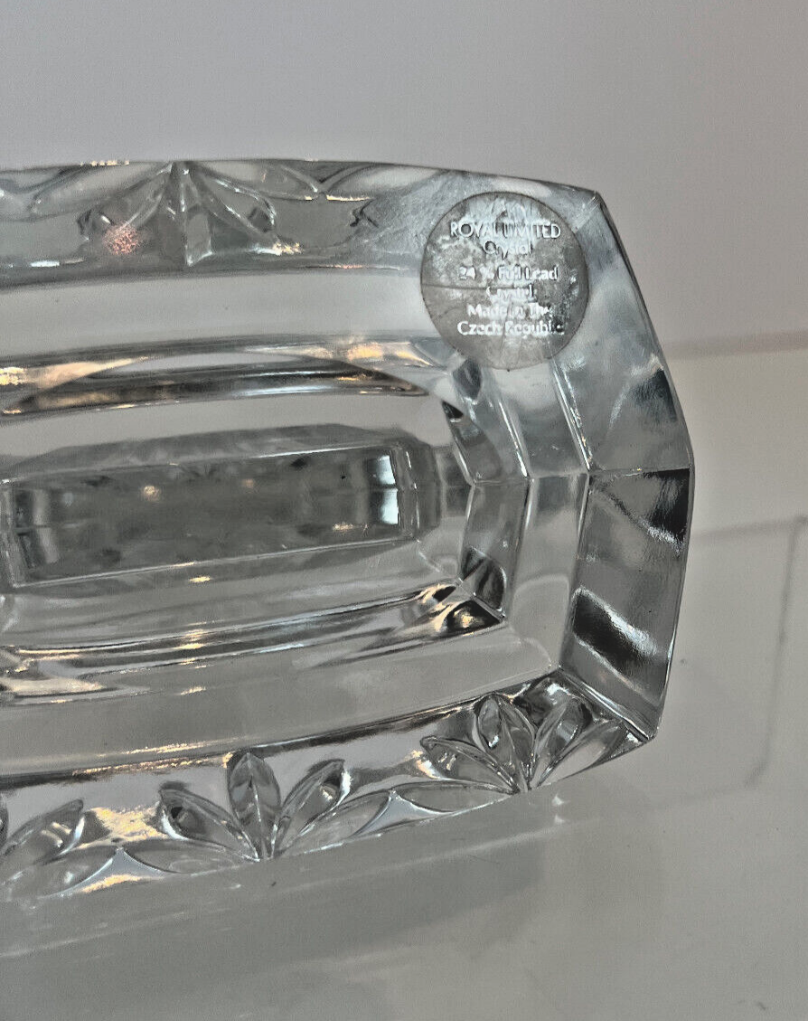 VINTAGE ROYAL LIMITED CRYSTAL CROSS CZECH REPUBLIC 10" TALL, ORIGINAL ...