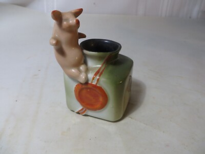 ANTIQUE GERMAN PIG FAIRING PIG ON A RED SEAL POT | eBay