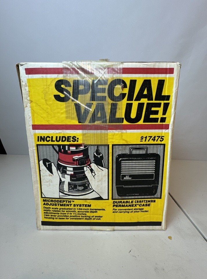 NEW Sears Craftsman 1 1/2 H.P.Router 917475 Model 315.174710 Double ...