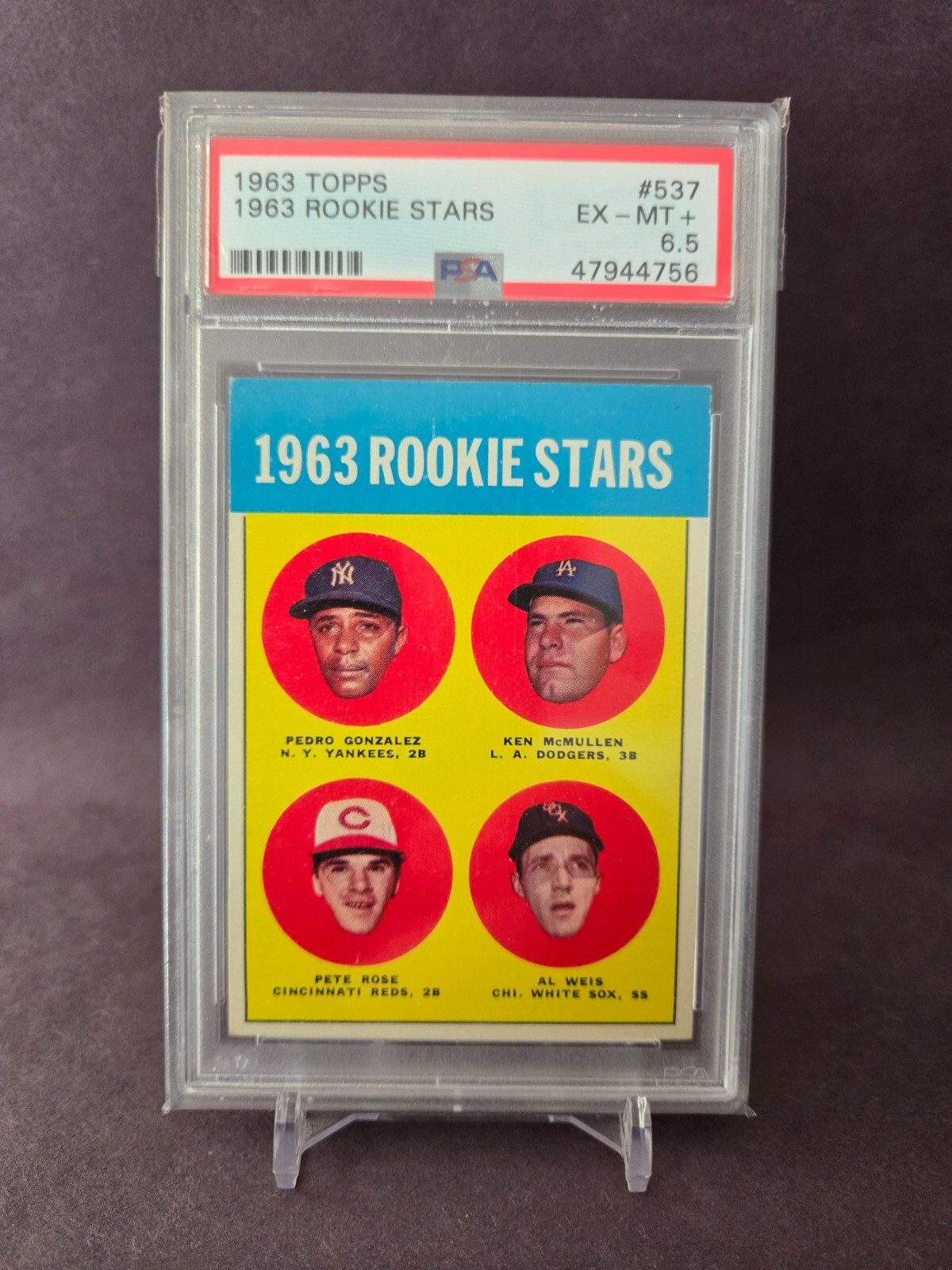 1963 Topps Pete Rose Rookie Stars #537 Graded PSA 6.5 RC Centered | eBay