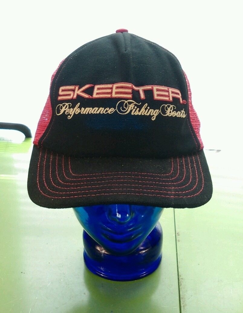 Vtg 1980s SKEETER PERFORMANCE FISHING Bass BOATS Advertising SNAPBACK ...