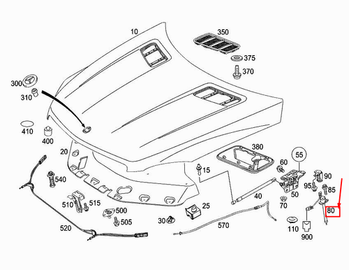NEW MERCEDES-BENZ ML W166 ENGINE HOOD ACTUATOR A1669060002 | eBay