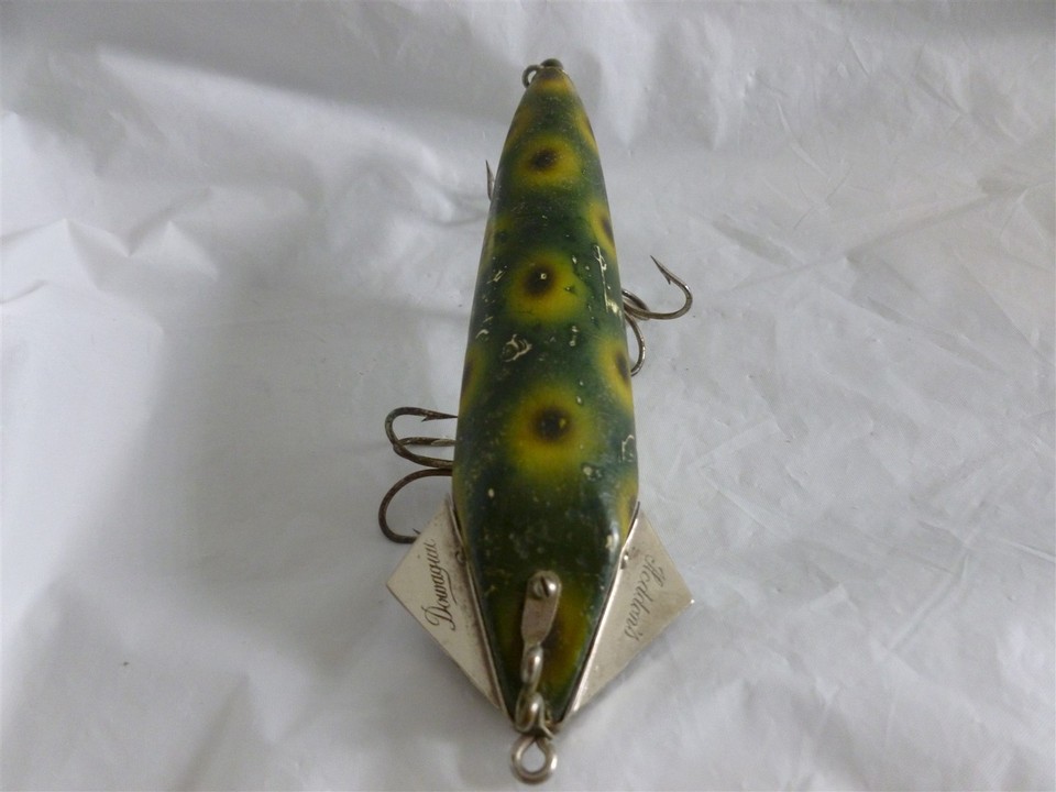 Treasured 4-1/2 Inch Wood Heddon Deep Diving Wiggler Fishing Lure Lot R ...
