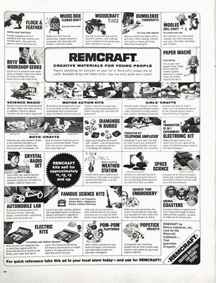 Remcraft Creative Kits Toys Crafts Science Projects For Kids Vtg Mag ...