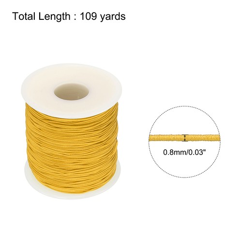 Elastic Cord Stretchy String 0.8mm 109 Yards Dark Yellow for Crafts | eBay