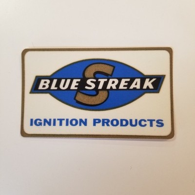 Blue Streak Ignition sticker decal hot rod rat rod vintage look drag ...